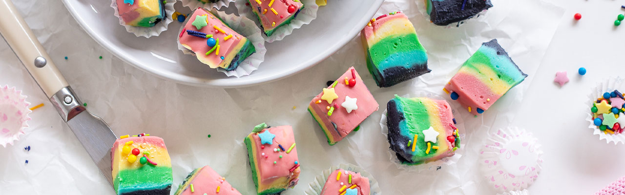Bunter Rainbow Fudge - einfache & leckere Rezeptidee zum Selbermachen ...